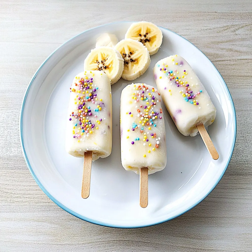 Frozen Banana Yogurt Pops - sublimecake